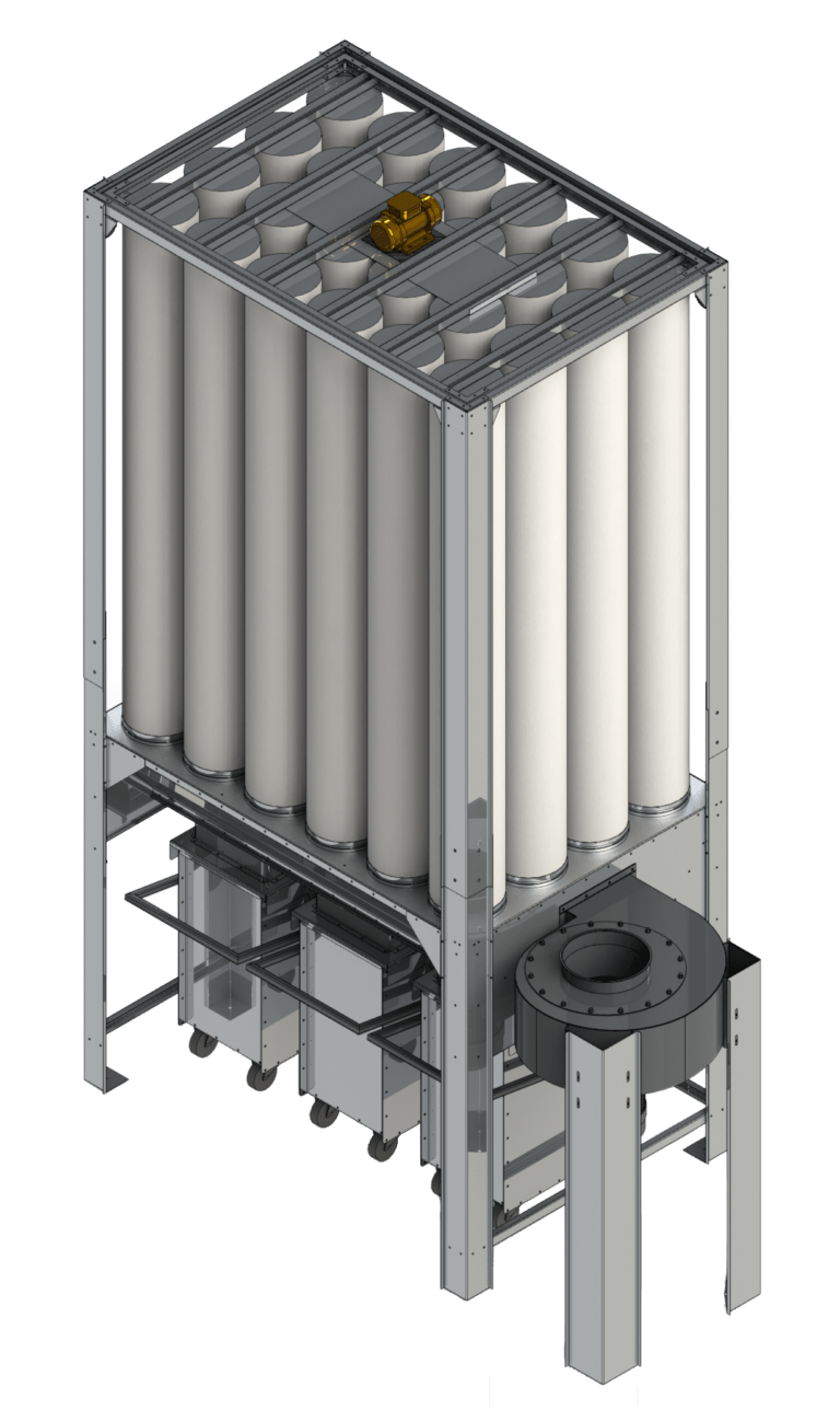 The MDF stationary dust collectors for indoors